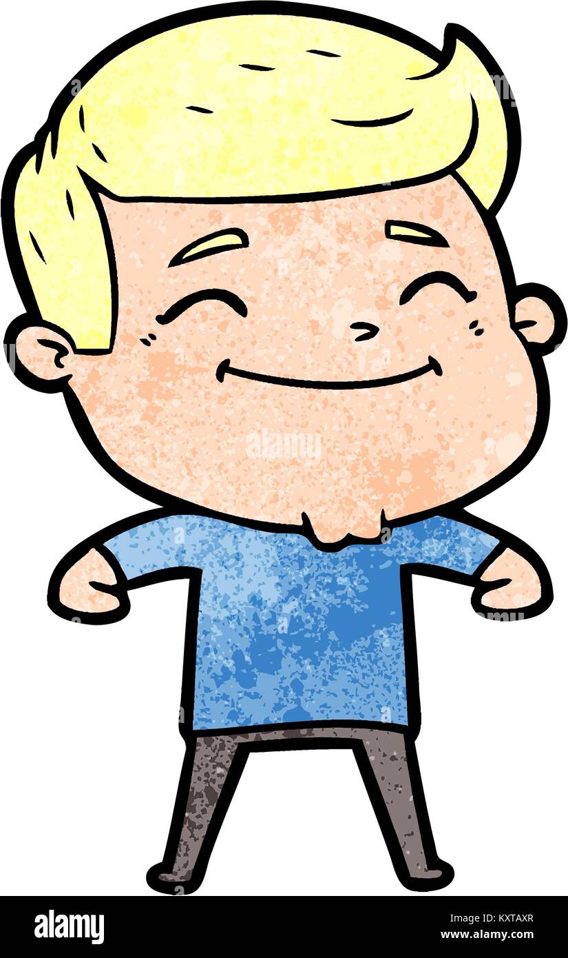 happy cartoon man Stock Vector Image & Art - Alamy