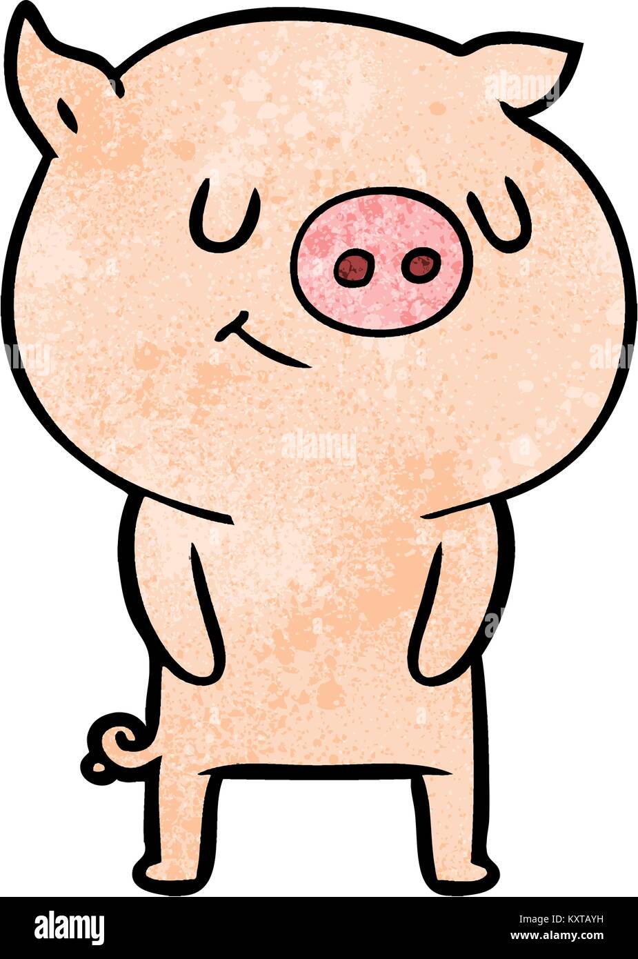 happy cartoon pig Stock Vector Image & Art - Alamy