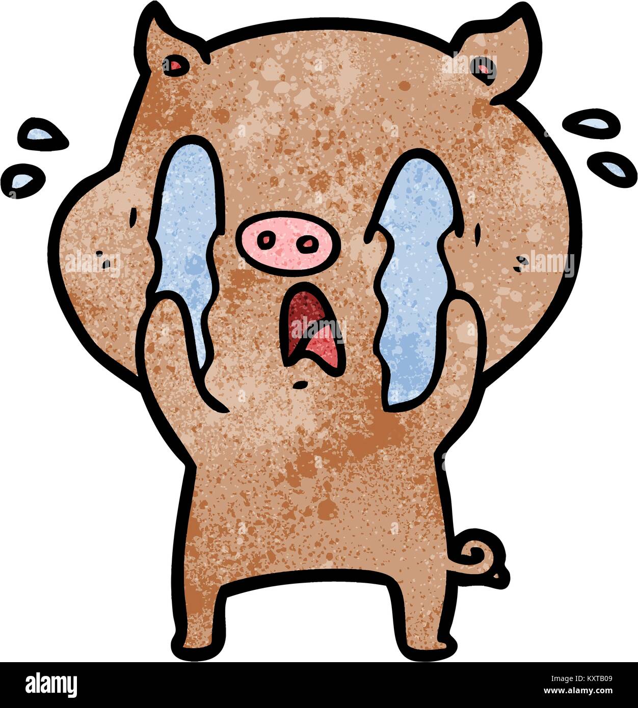 crying pig cartoon Stock Vector Image & Art - Alamy