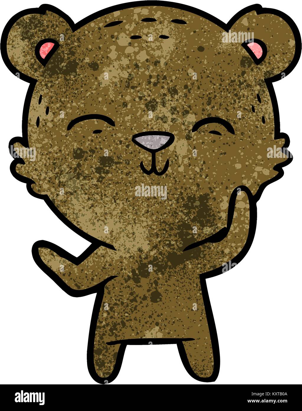 happy cartoon bear Stock Vector Image & Art - Alamy