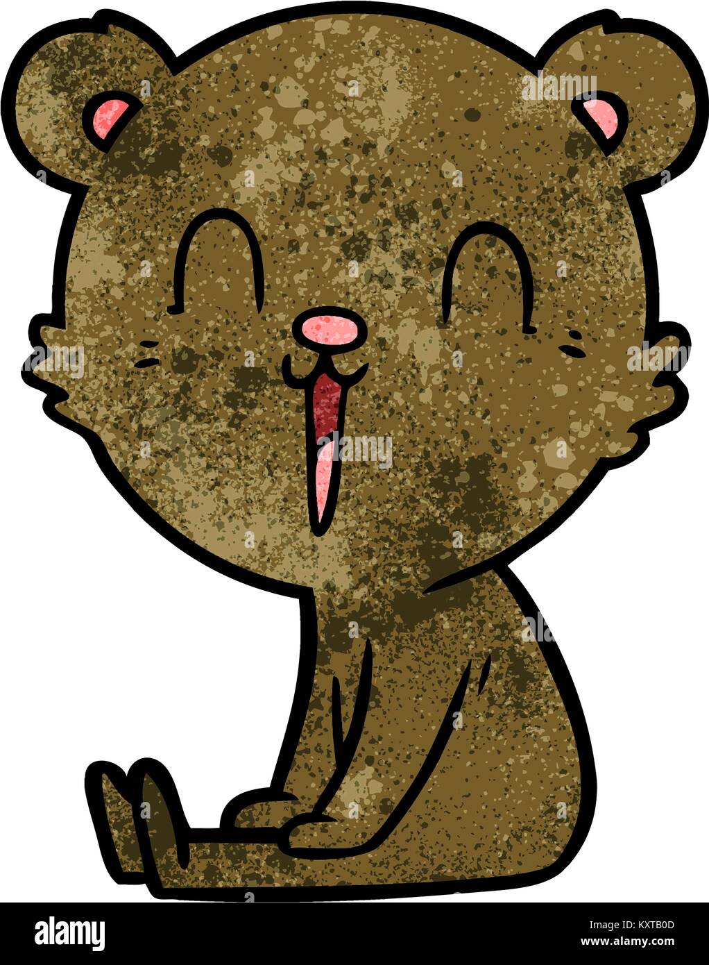 happy cartoon bear Stock Vector Image & Art - Alamy