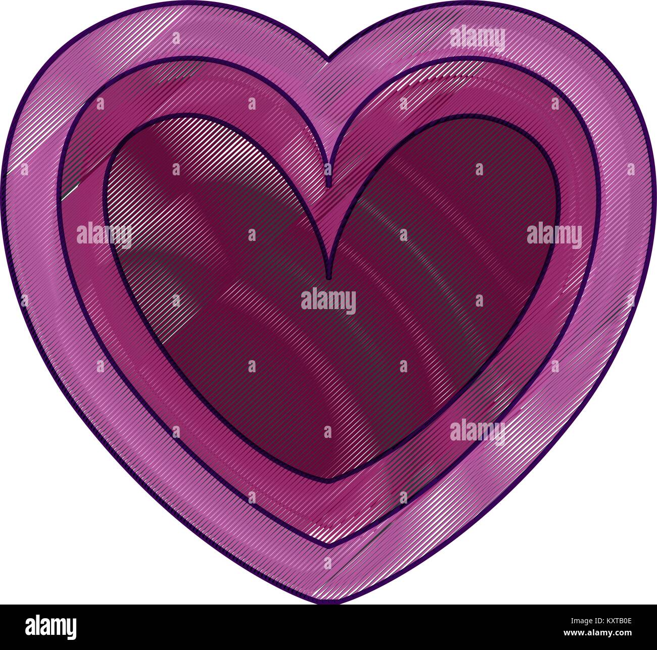 heart love silhouette decorative Stock Vector Image & Art - Alamy