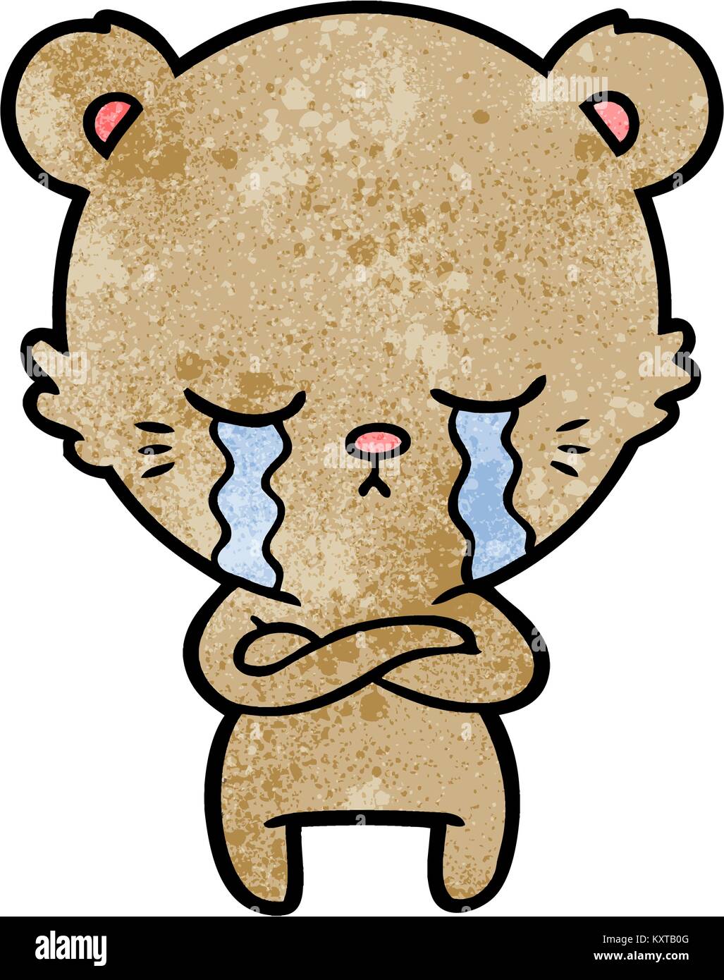 crying cartoon bear with folded arms Stock Vector Image & Art - Alamy