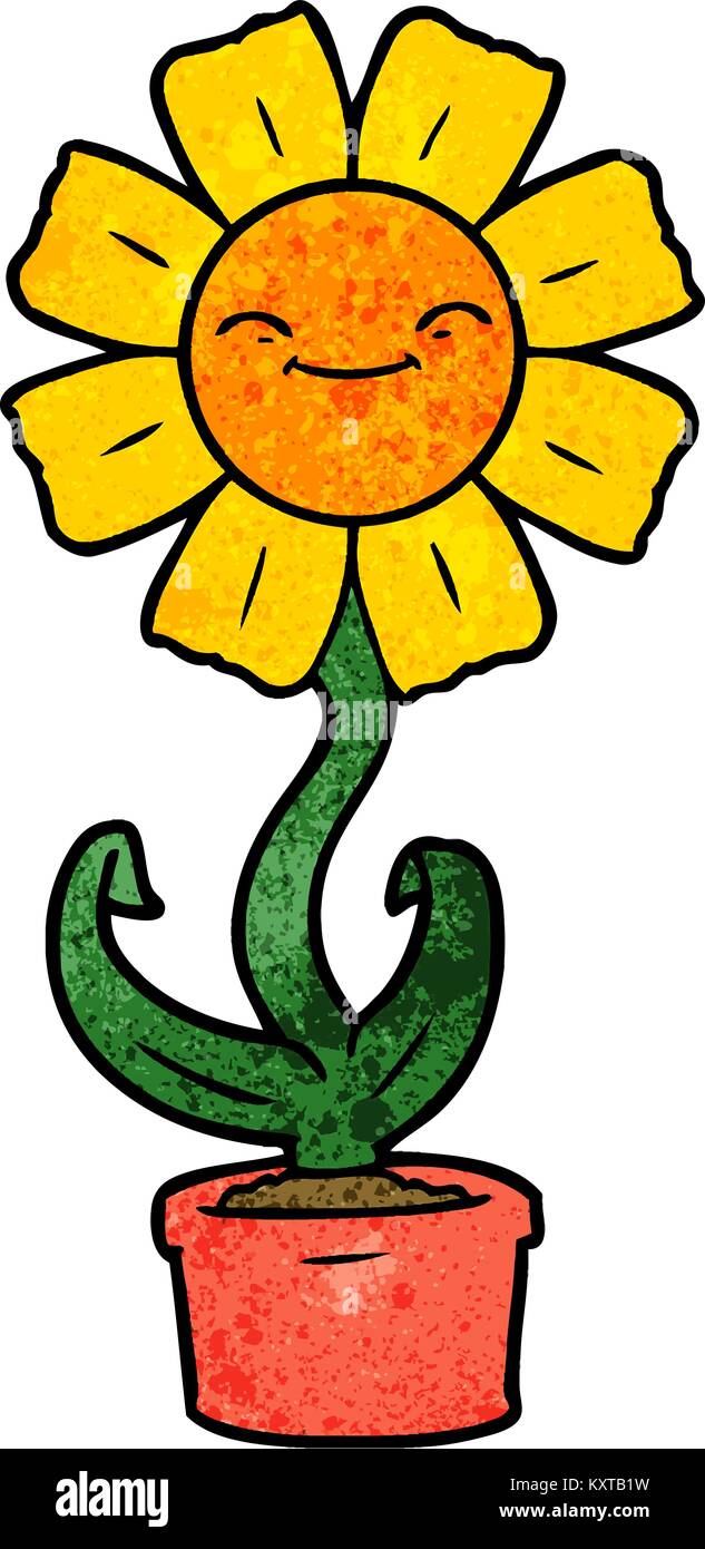 happy cartoon flower Stock Vector Image & Art - Alamy