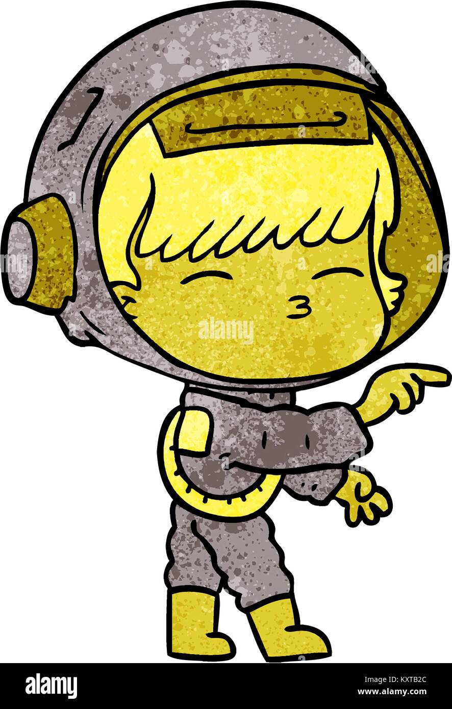 cartoon curious astronaut Stock Vector Image & Art - Alamy