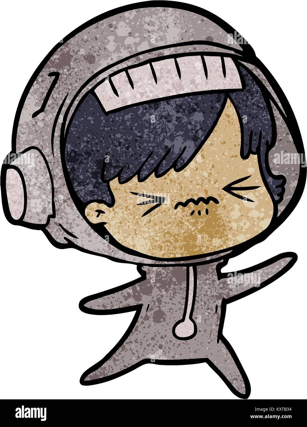 angry cartoon space girl Stock Vector Image & Art - Alamy