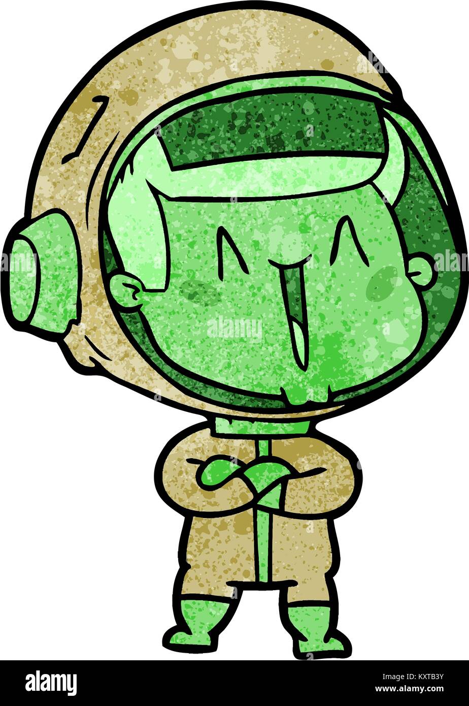 happy cartoon astronaut Stock Vector Image & Art - Alamy