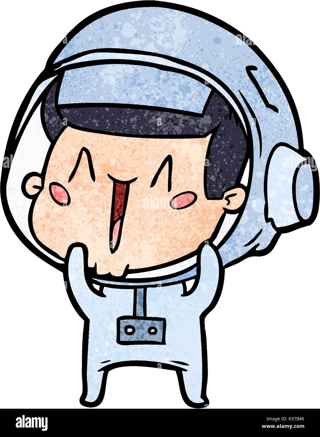 happy cartoon astronaut Stock Vector Image & Art - Alamy