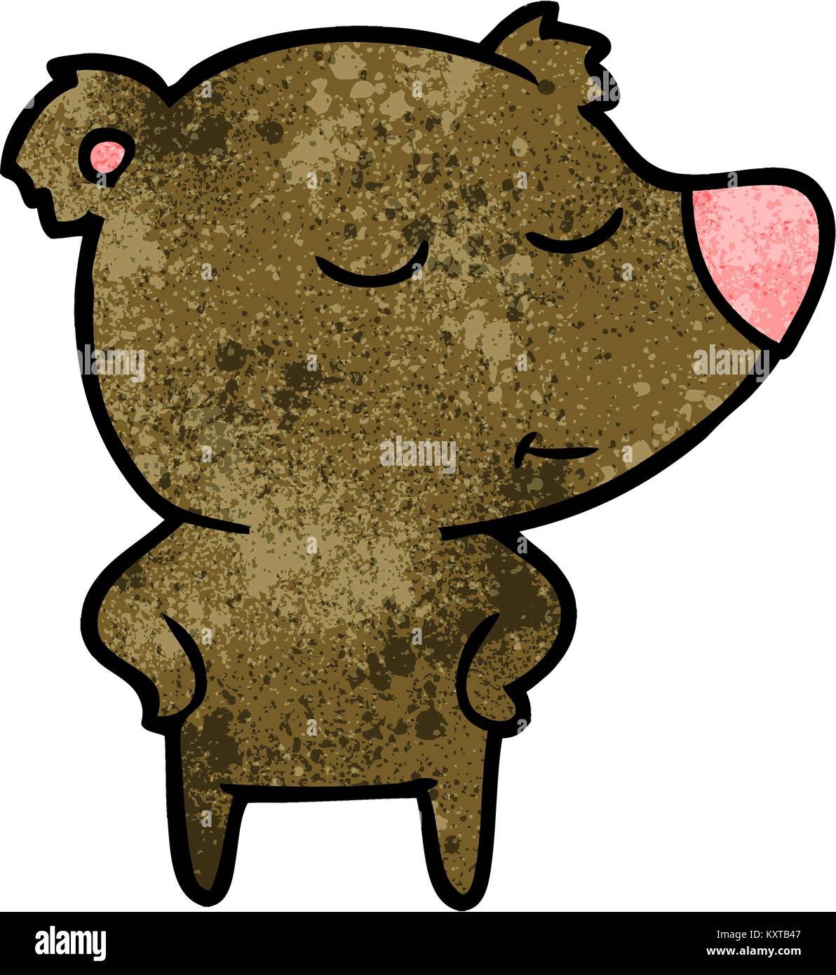 happy cartoon bear Stock Vector Image & Art - Alamy