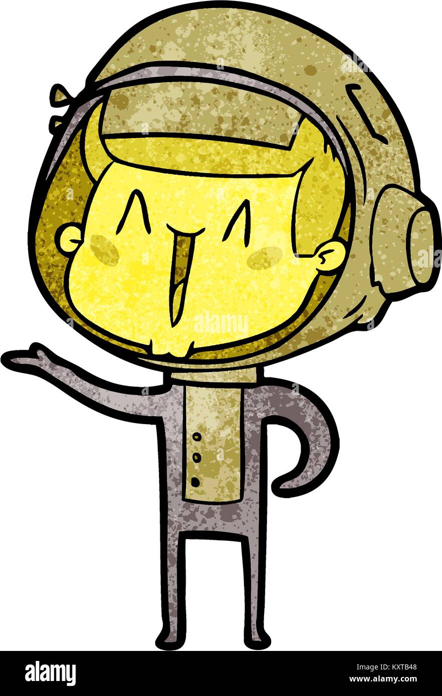 happy cartoon astronaut Stock Vector Image & Art - Alamy