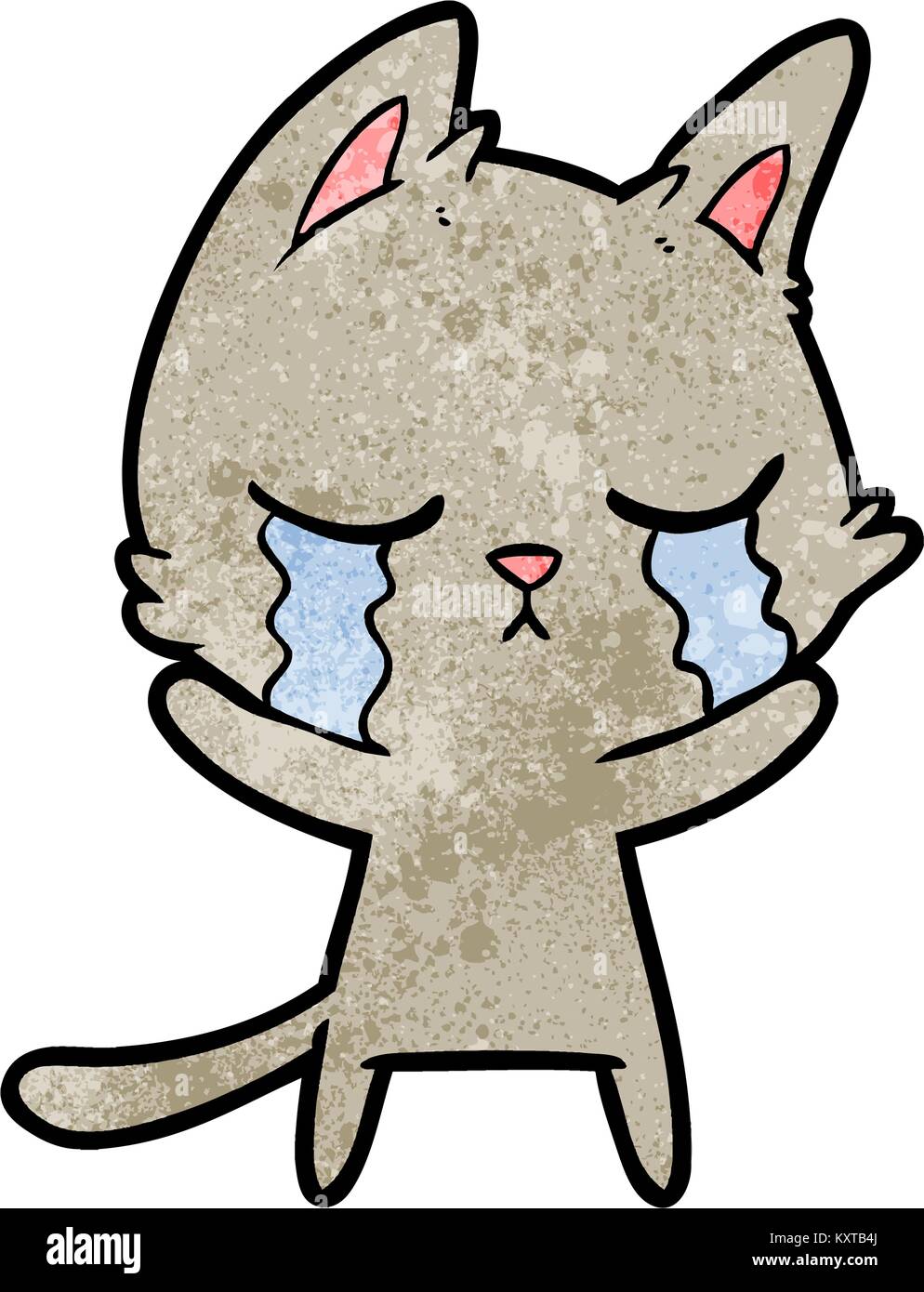 crying cartoon cat Stock Vector Image & Art - Alamy