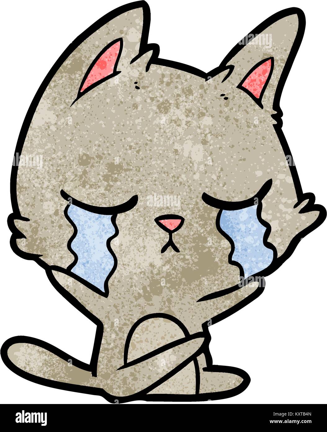 crying cartoon cat Stock Vector Image & Art - Alamy