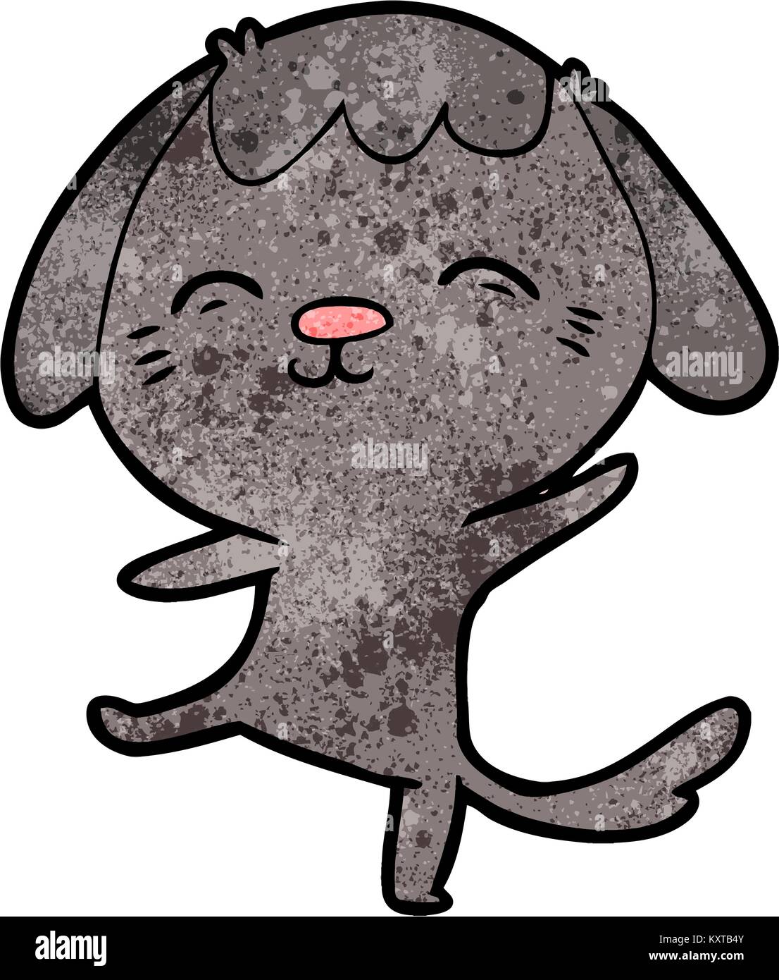 happy cartoon dancing dog Stock Vector Image & Art - Alamy