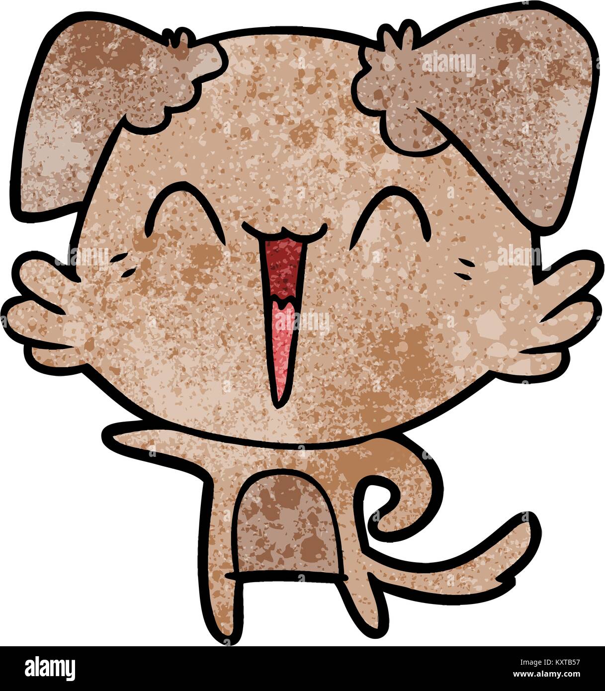 happy little pointing dog cartoon Stock Vector Image & Art - Alamy