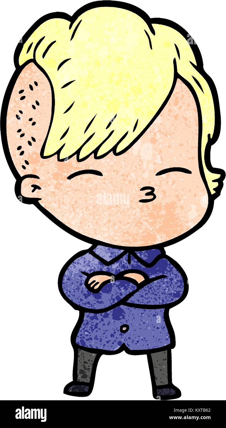 cartoon squinting girl Stock Vector Image & Art - Alamy