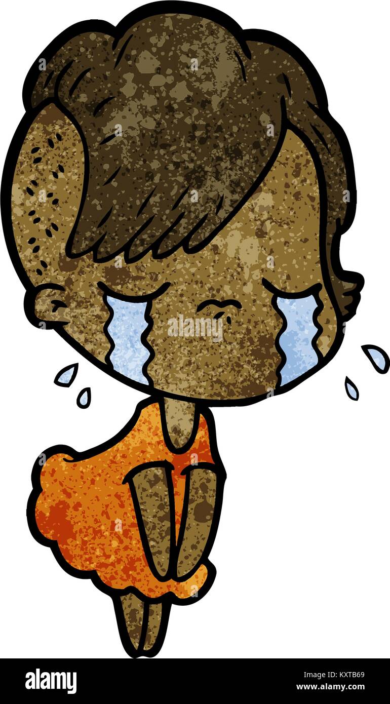 cartoon crying girl Stock Vector Image & Art - Alamy