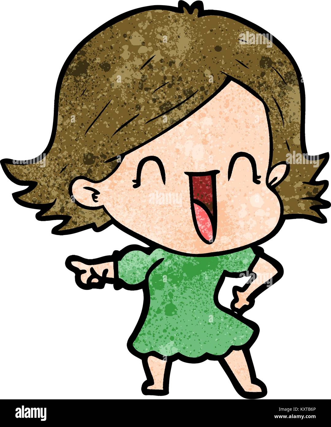 cartoon happy woman Stock Vector Image & Art - Alamy