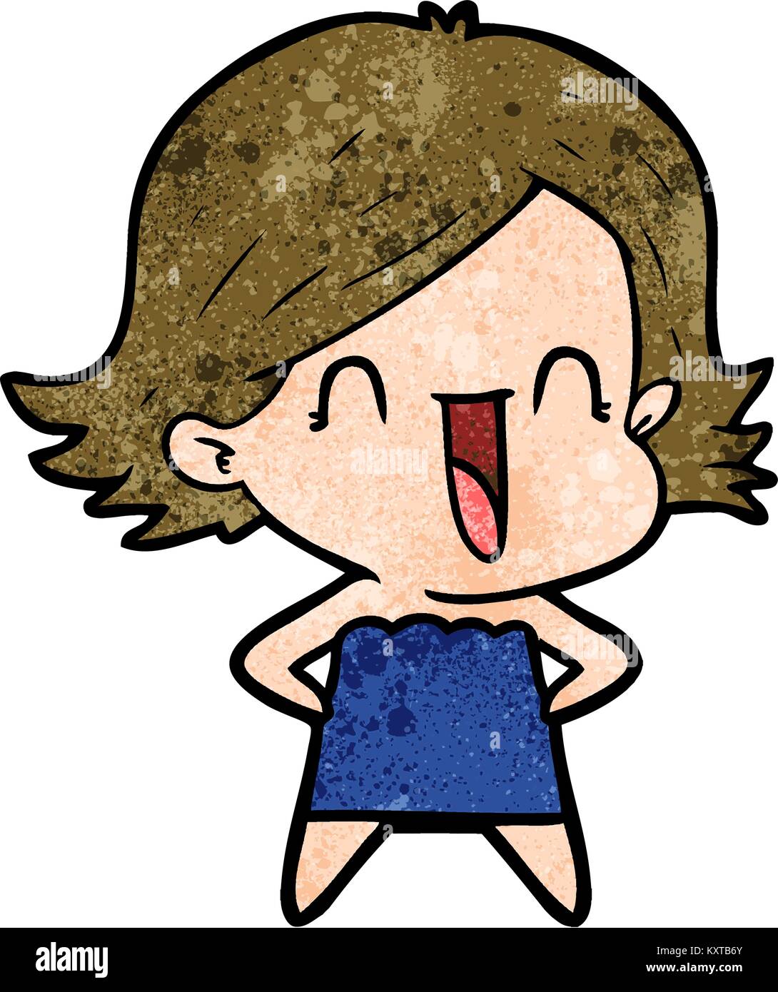 cartoon happy woman Stock Vector Image & Art - Alamy