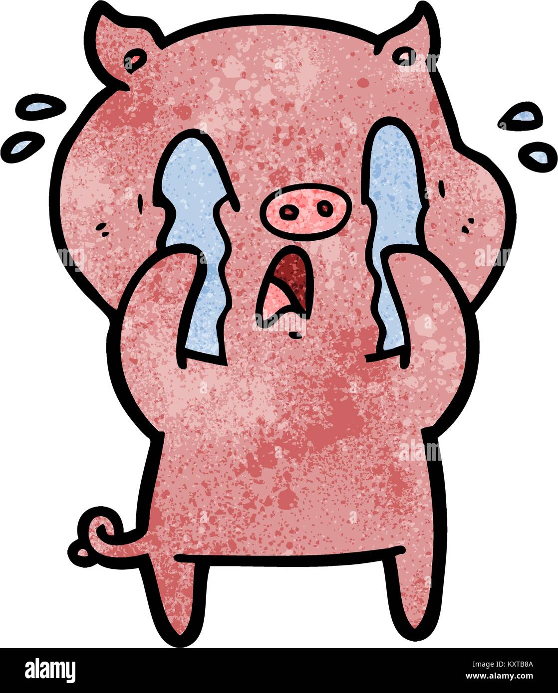 crying pig cartoon Stock Vector Image & Art - Alamy