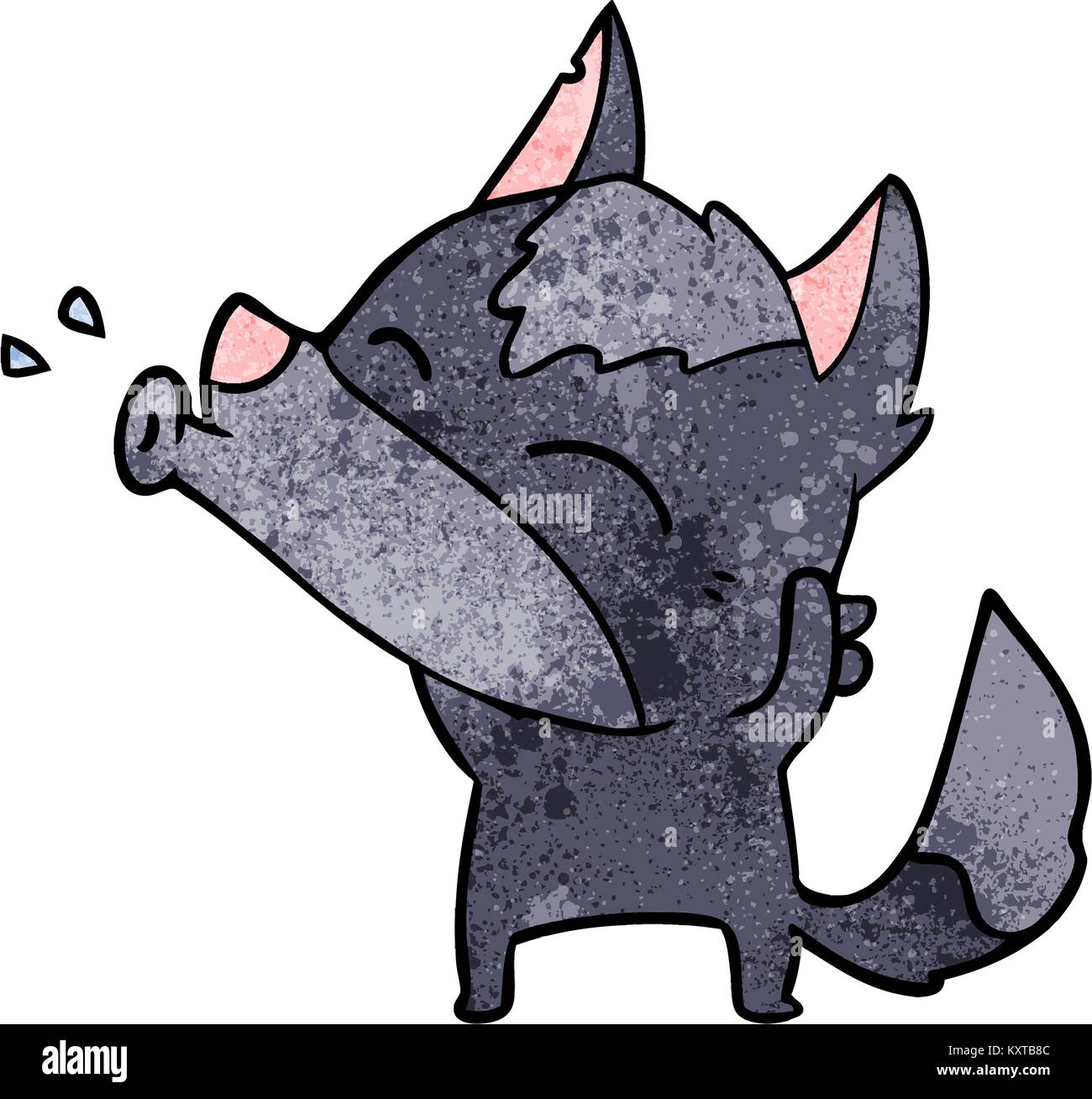 howling wolf cartoon Stock Vector Image & Art - Alamy