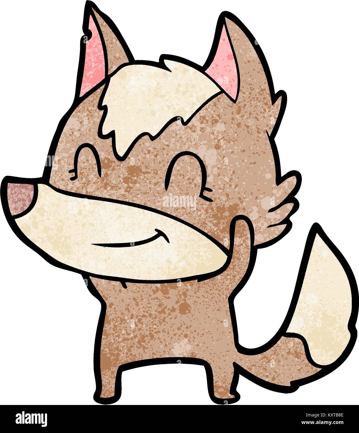 friendly cartoon wolf Stock Vector Image & Art - Alamy