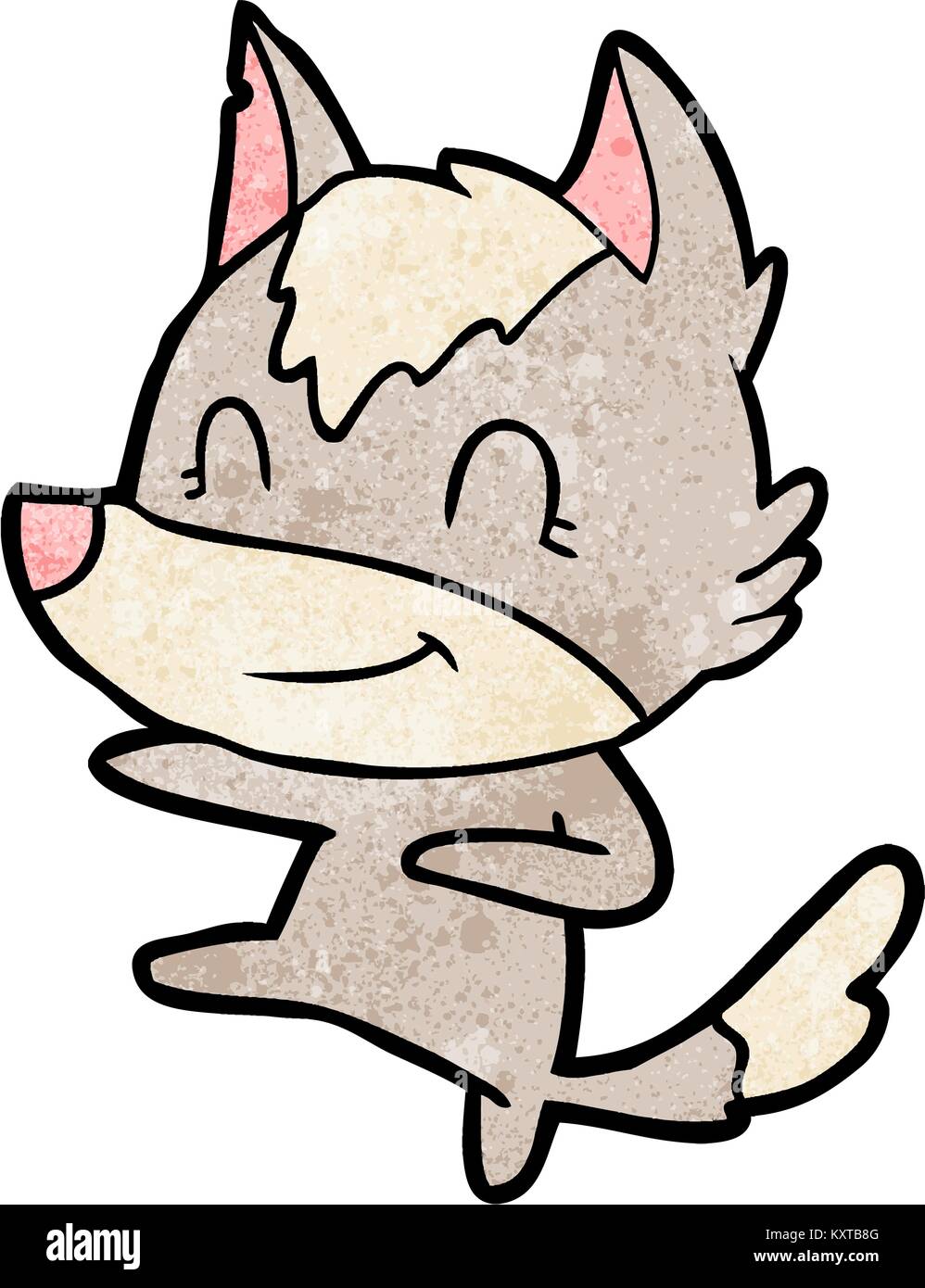 friendly cartoon wolf Stock Vector Image & Art - Alamy