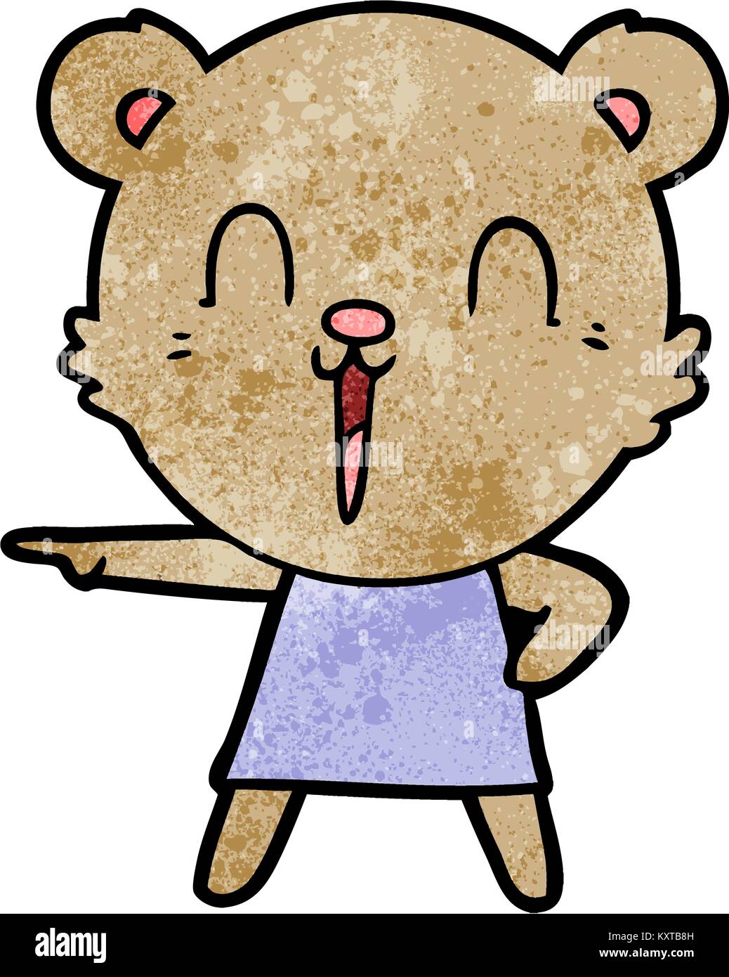 happy cartoon bear pointing Stock Vector Image & Art - Alamy