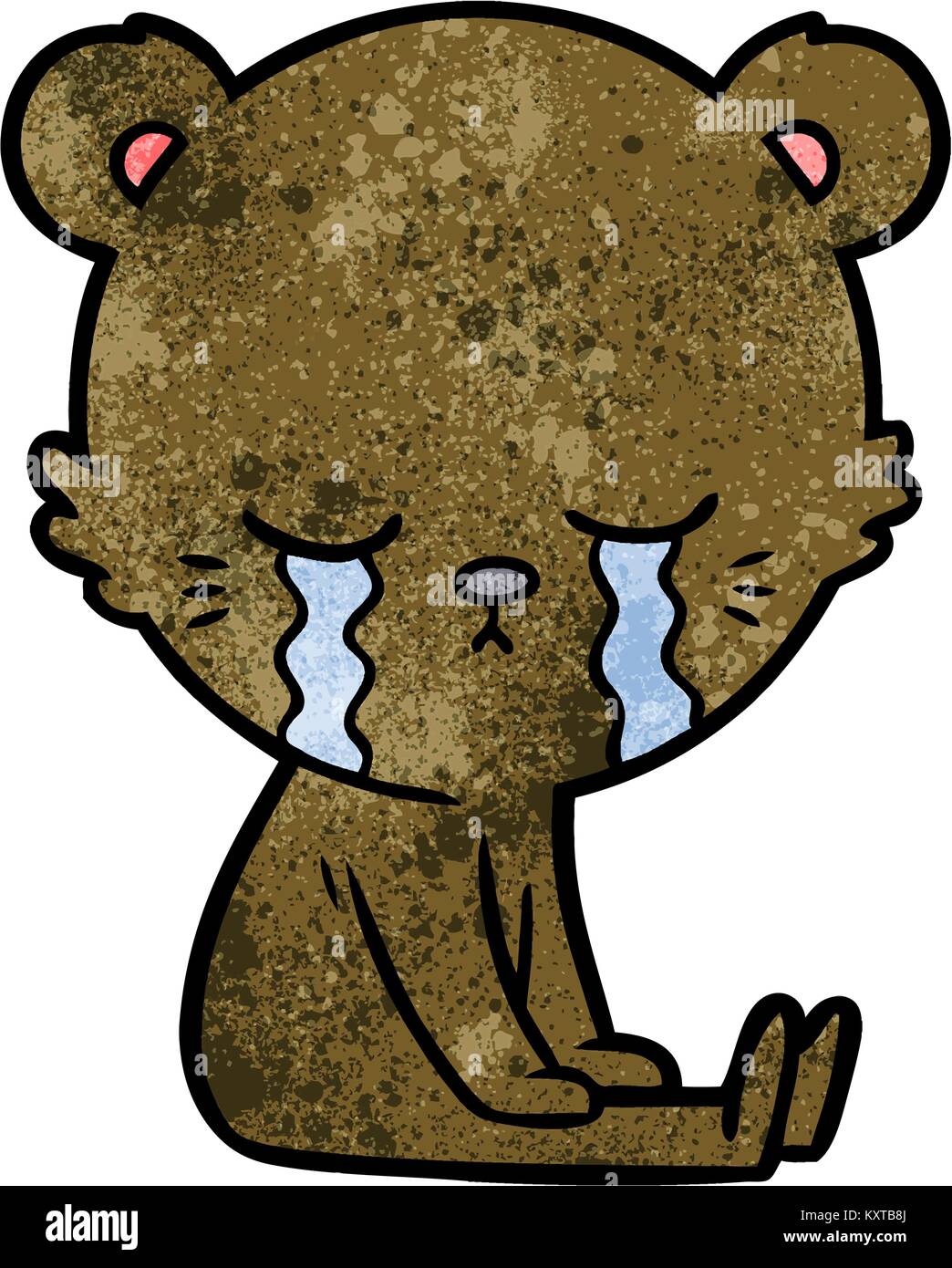 crying cartoon bear Stock Vector Image & Art - Alamy