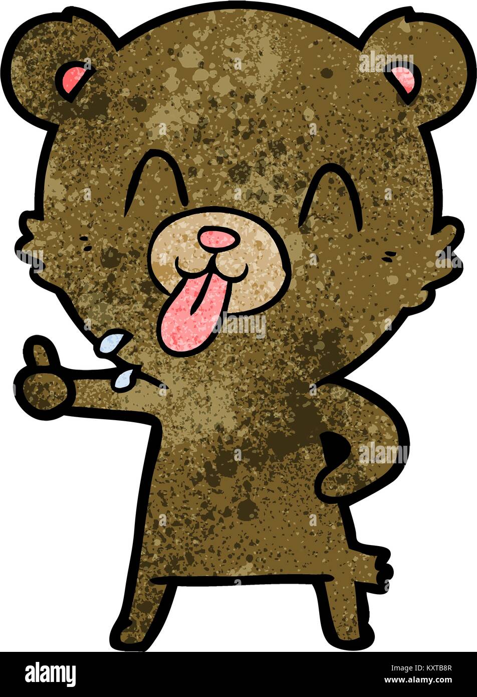 rude cartoon bear Stock Vector Image & Art - Alamy