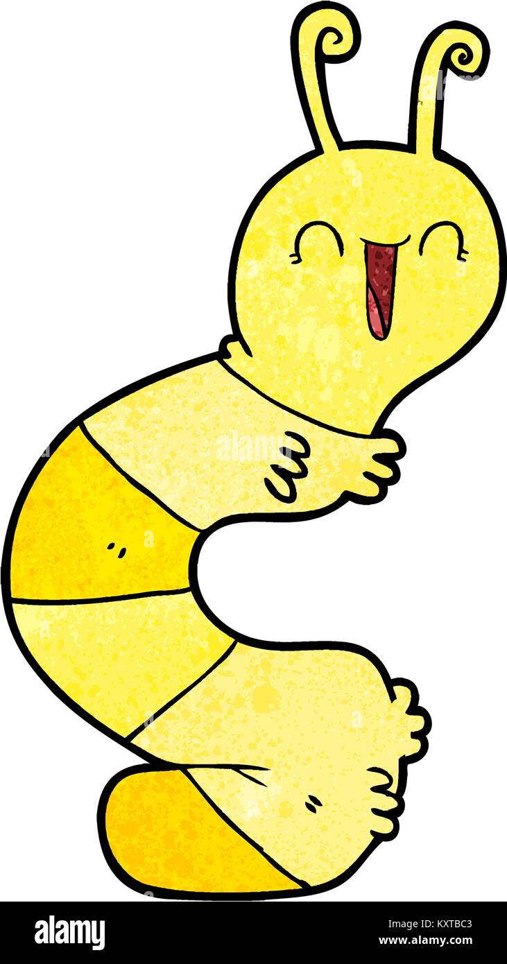 cartoon happy caterpillar Stock Vector Image & Art - Alamy