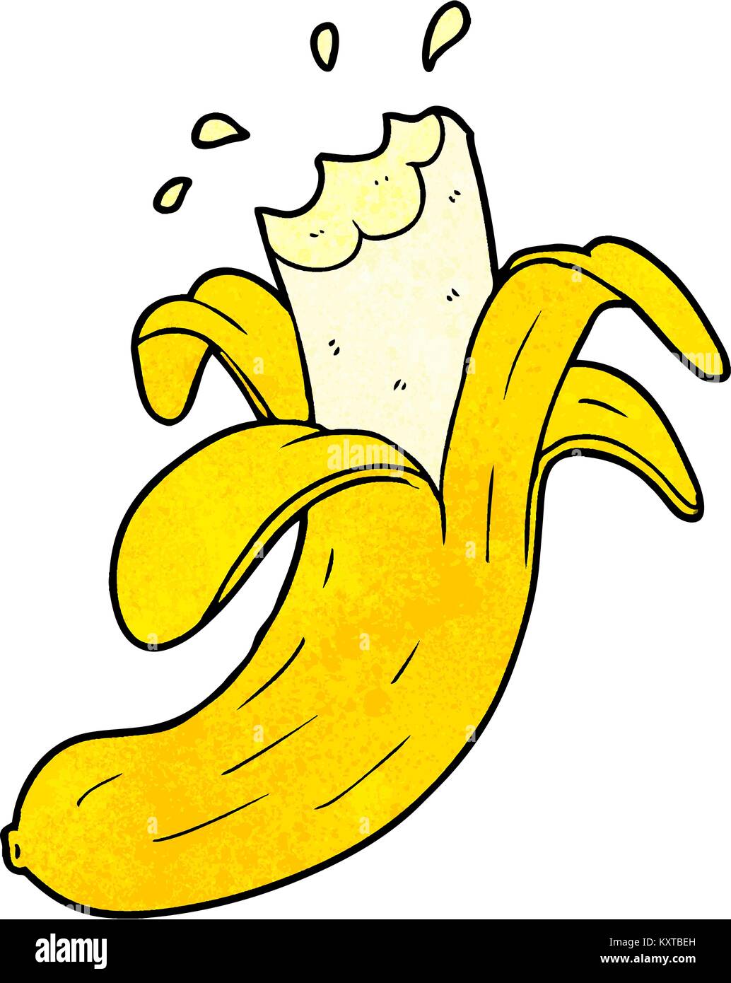 Bitten banana Stock Vector Images - Alamy