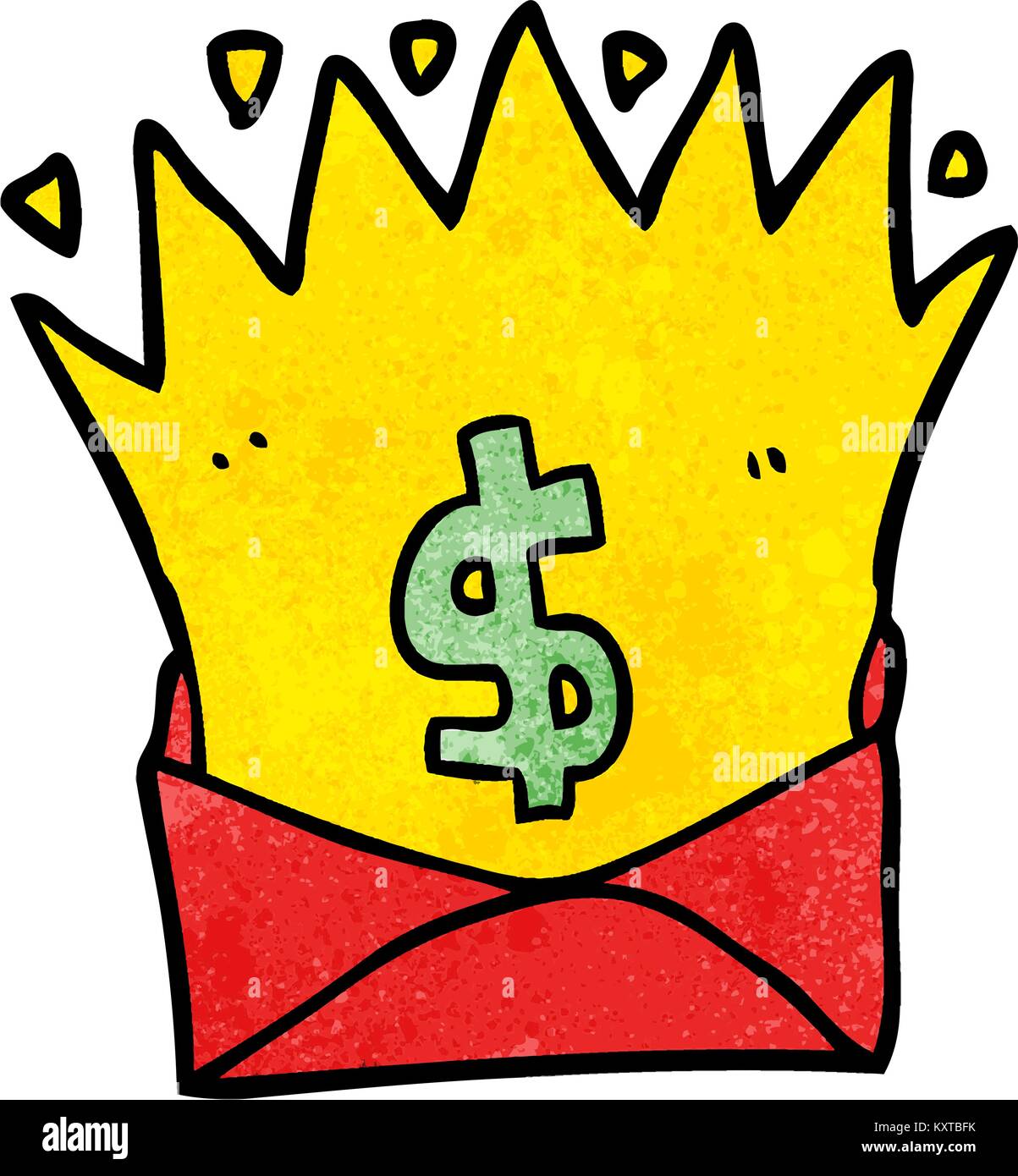 cartoon envelope with money sign Stock Vector Image & Art - Alamy