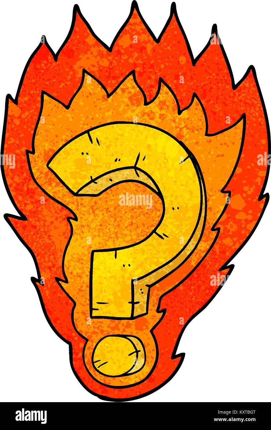 cartoon flaming question mark Stock Vector Image & Art - Alamy