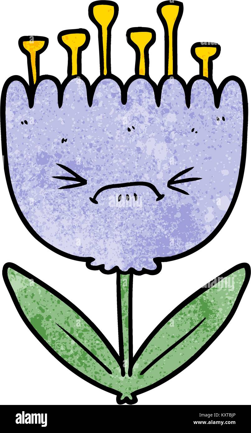 cartoon angry flower Stock Vector Image & Art - Alamy