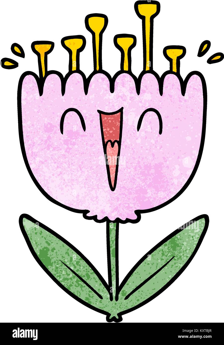 cartoon happy flower Stock Vector Image & Art - Alamy