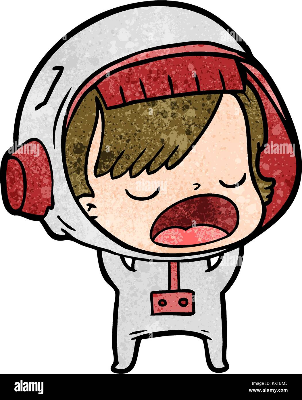 cartoon talking astronaut woman Stock Vector Image & Art - Alamy