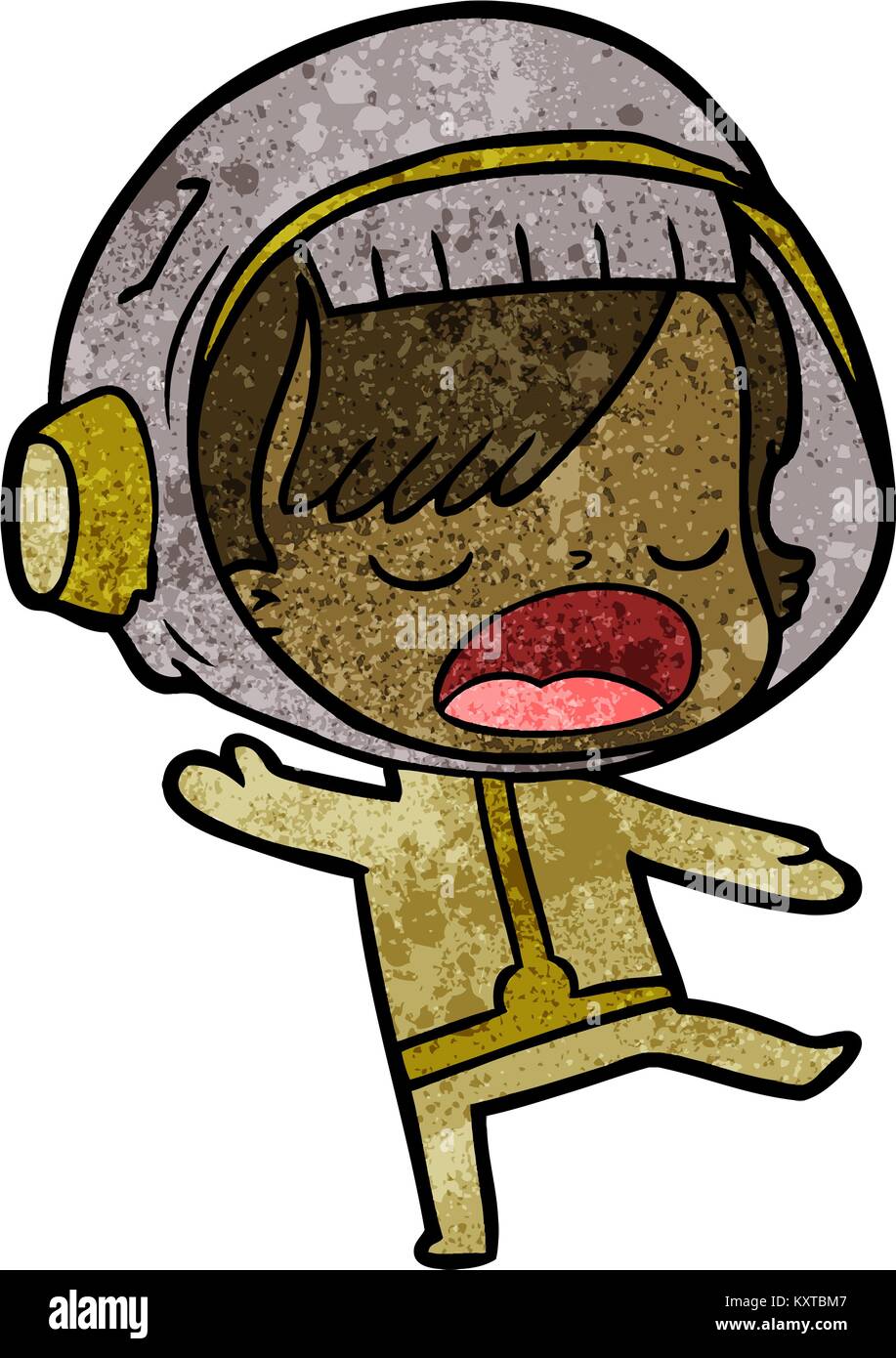 cartoon talking astronaut woman Stock Vector Image & Art - Alamy