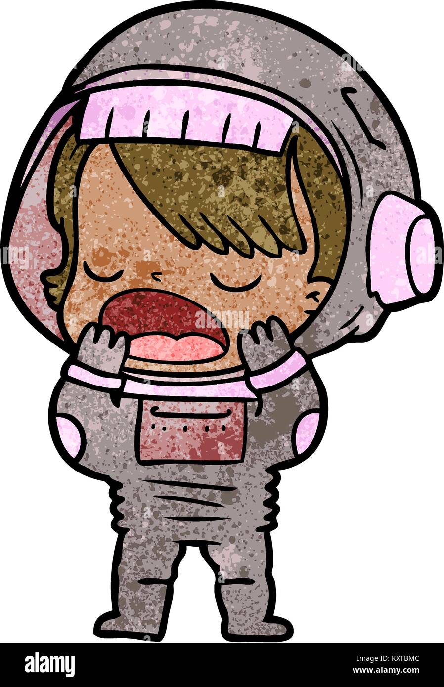 cartoon talking astronaut yawning Stock Vector Image & Art - Alamy
