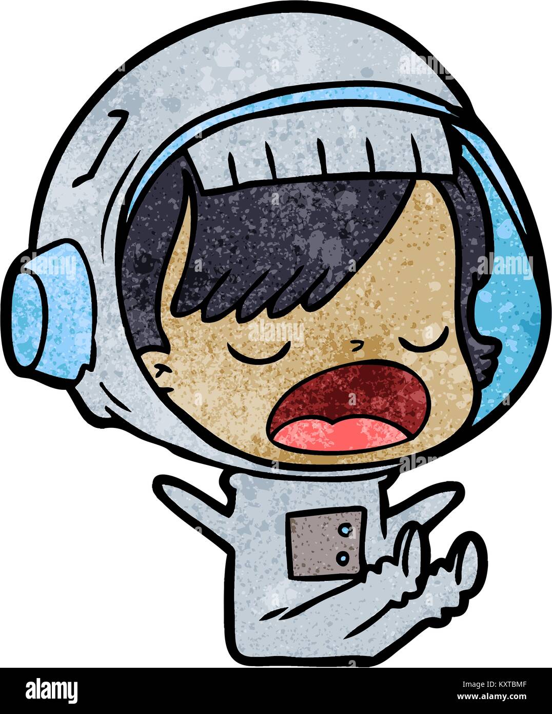 cartoon astronaut woman explaining Stock Vector Image & Art - Alamy