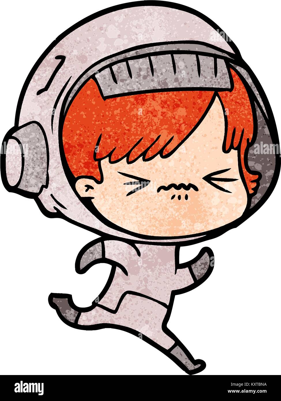 cartoon space girl running Stock Vector Image & Art - Alamy