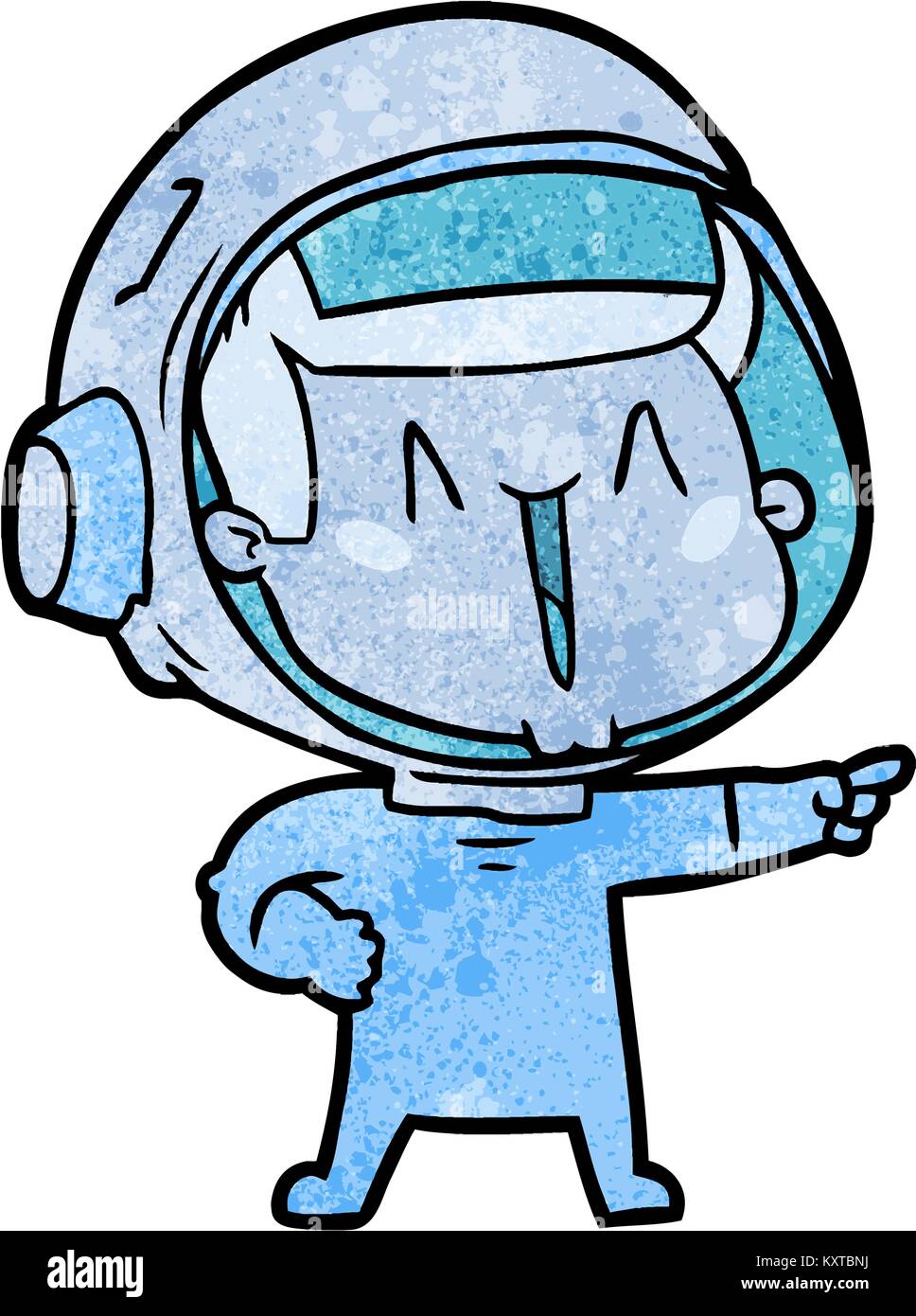 happy cartoon astronaut pointing Stock Vector Image & Art - Alamy