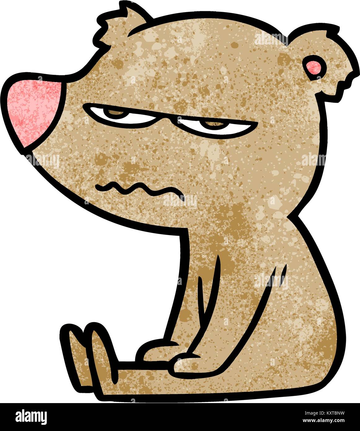 angry bear cartoon sitting Stock Vector Image & Art - Alamy