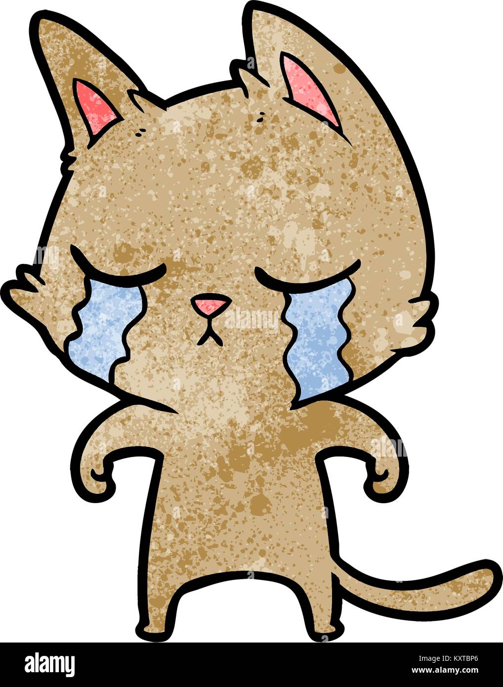 crying cartoon cat Stock Vector Image & Art - Alamy