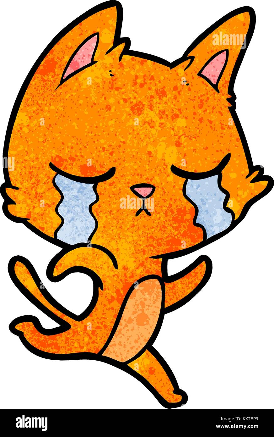 crying cartoon cat Stock Vector Image & Art - Alamy