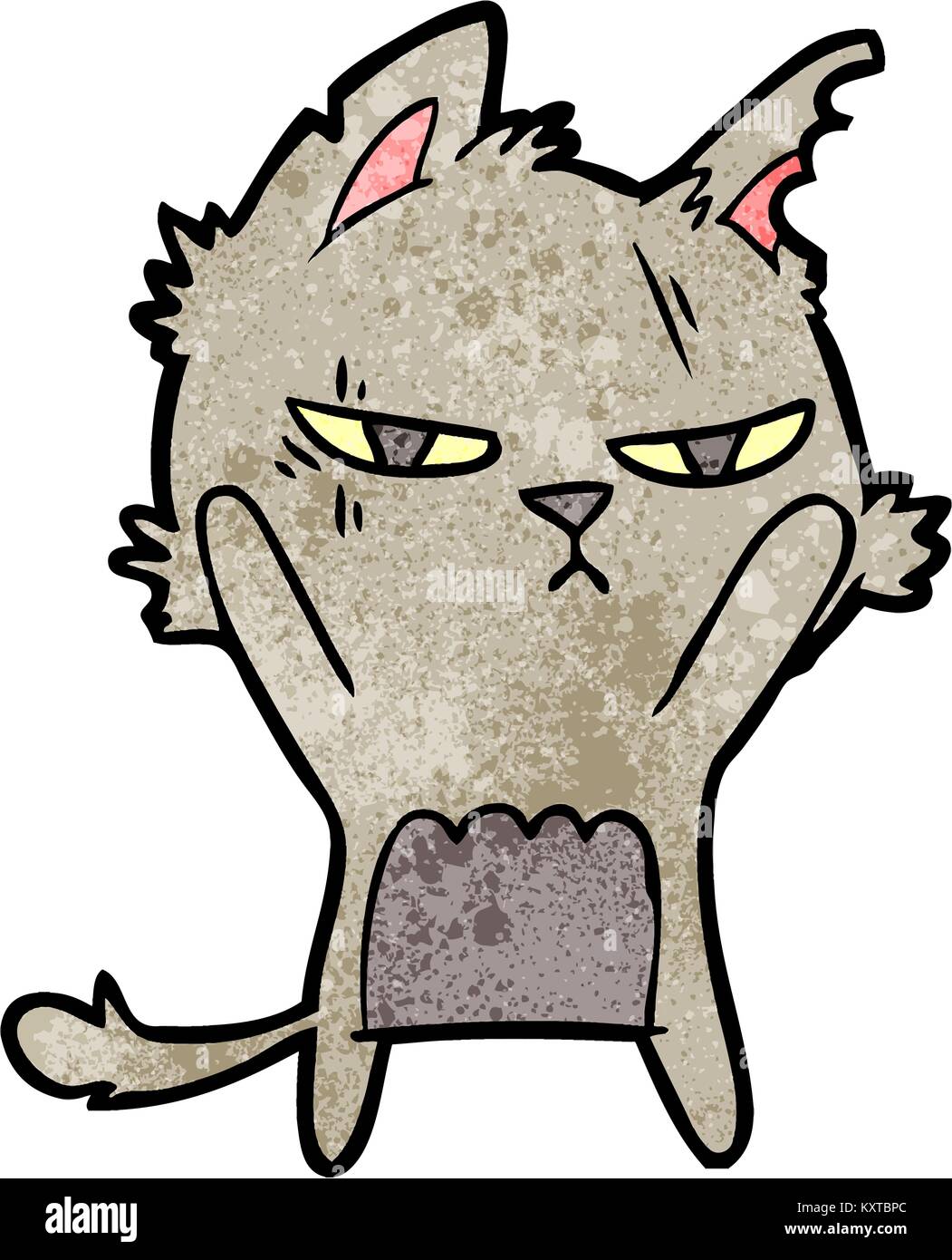 tough cartoon cat Stock Vector Image & Art - Alamy