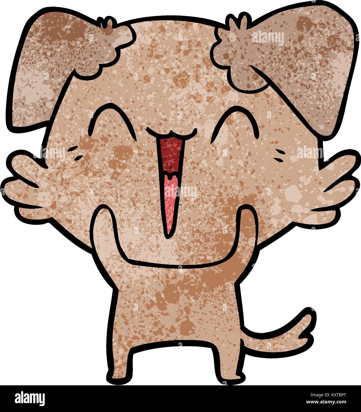 happy little dog cartoon Stock Vector Image & Art - Alamy