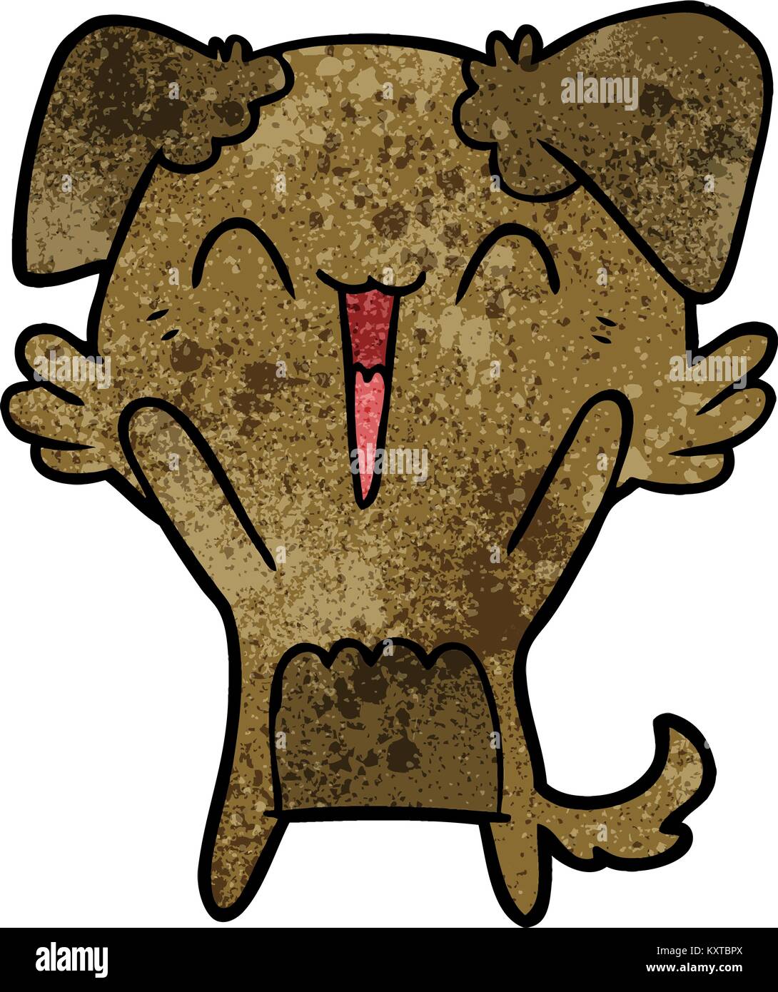happy little dog cartoon Stock Vector Image & Art - Alamy