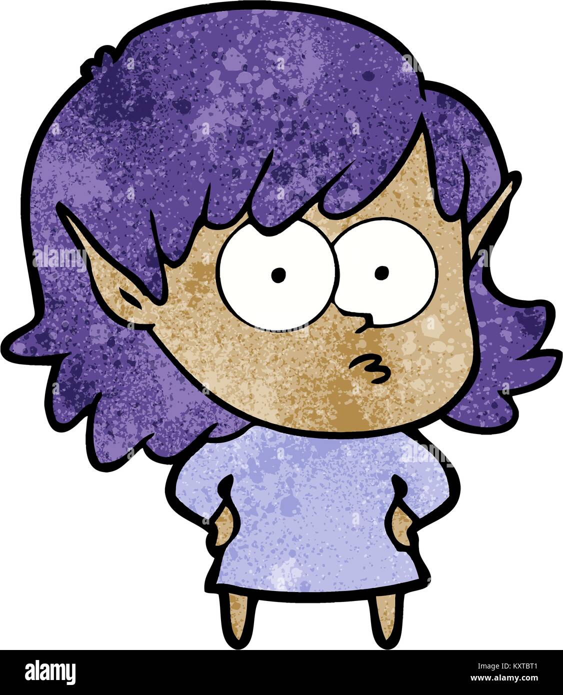 cartoon shocked elf girl Stock Vector Image & Art - Alamy