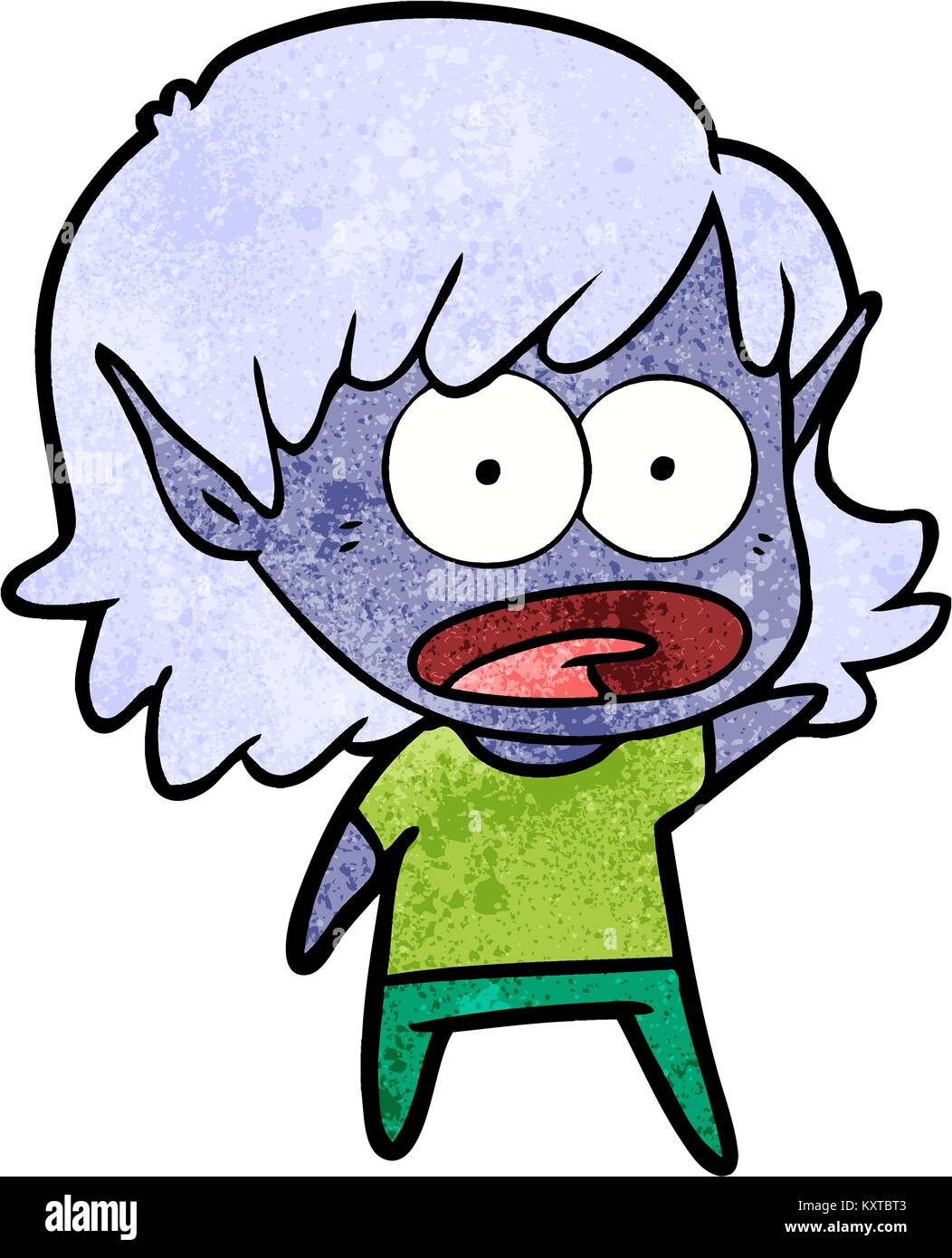 cartoon shocked elf girl Stock Vector Image & Art - Alamy