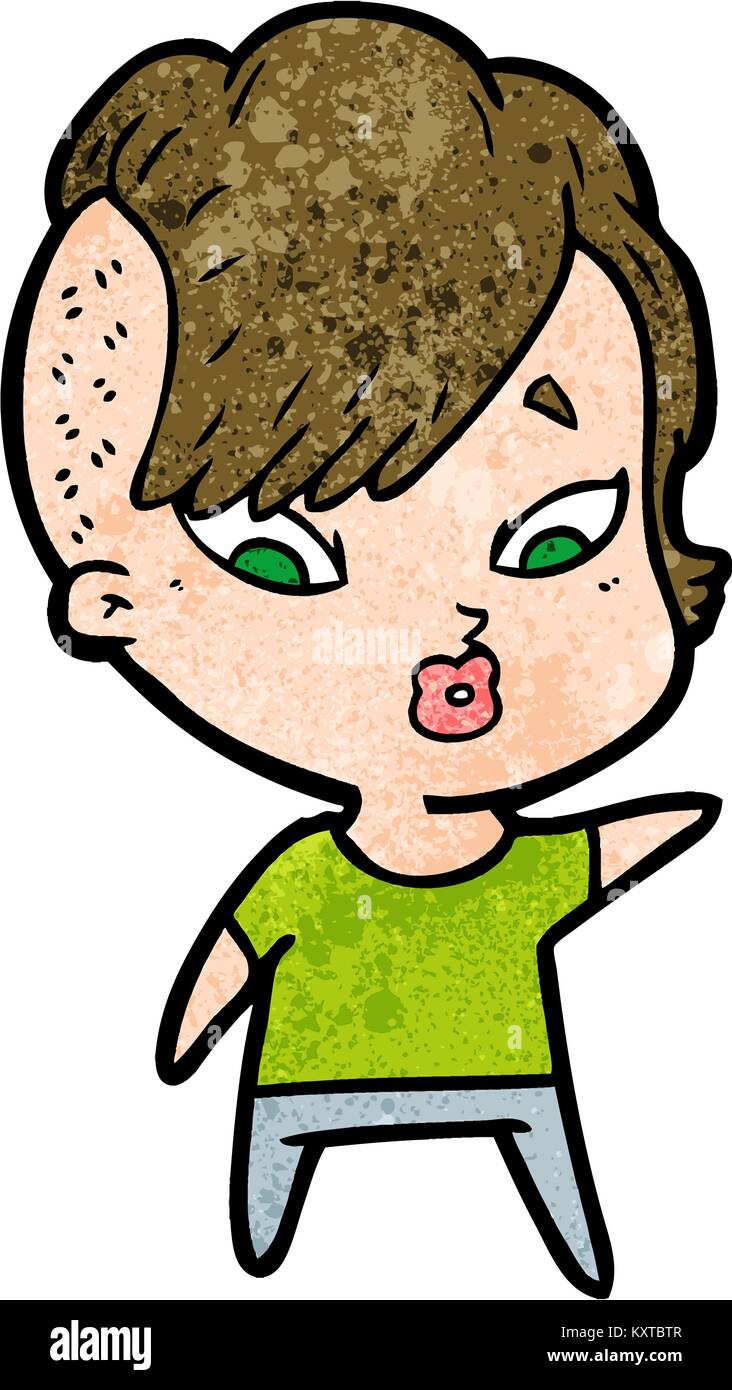 Cartoon Surprised Girl Stock Vector Image And Art Alamy
